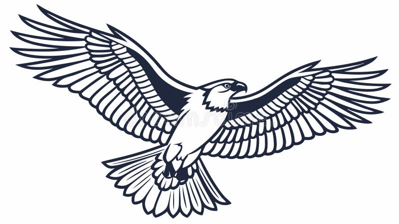 Majestic Eagle in Dynamic Flight Bird of Prey Art, Vector Design ...