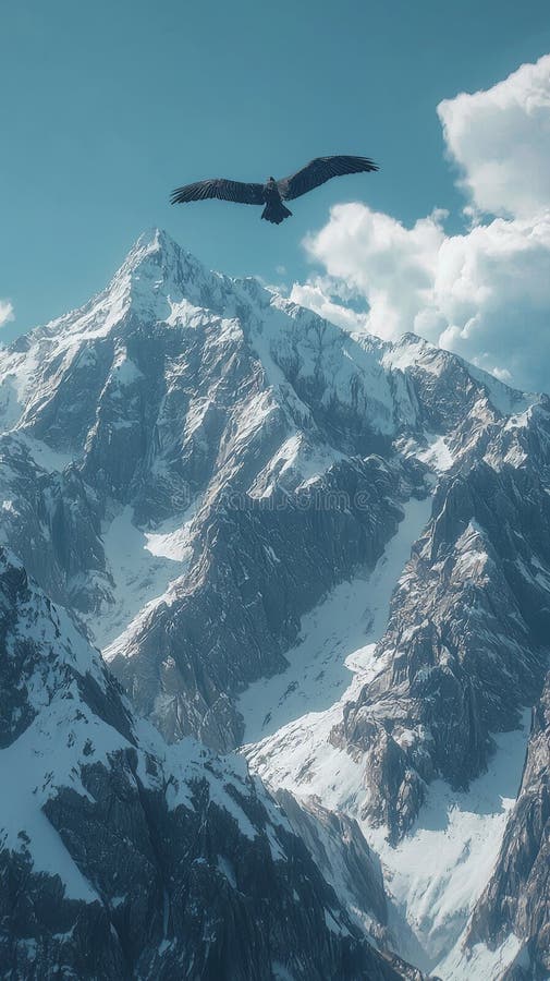 Eagle Flying Over Snow Capped Mountains Winter Stock Photos - Free & Royalty-Free Stock Photos ...
