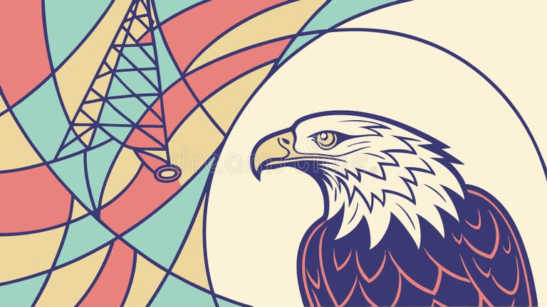 Majestic Eagle with Geometric Abstract Patterns, Powerful Design ...