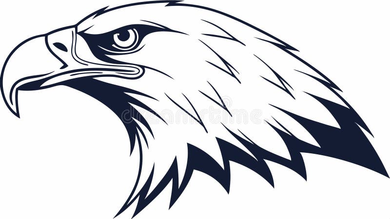 Majestic Eagle Head Profile, Freedom and Vision Symbol, Vector Design ...
