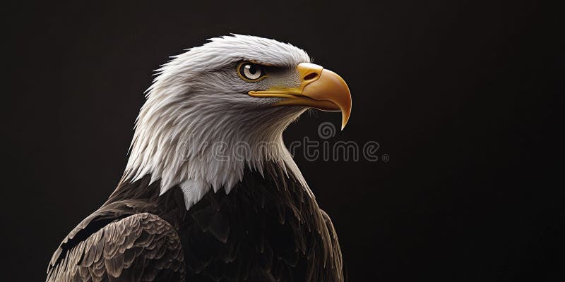 Majestic Eagle Profile stock illustration. Illustration of still ...