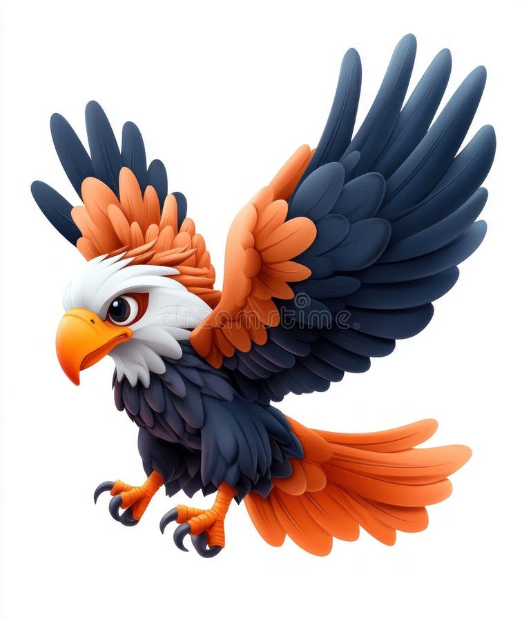 Majestic Eagle in Realistic and Vibrant Stylized Form Stock Photo ...