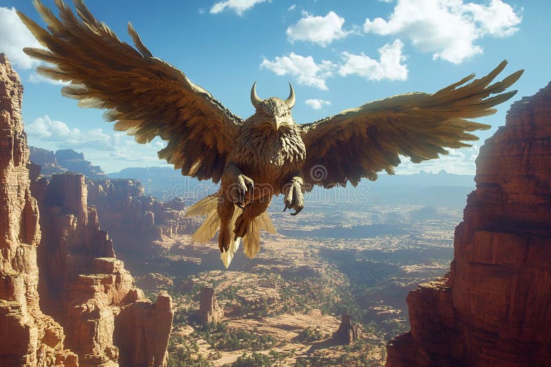 Majestic Eagle Soaring Over a Dramatic Landscape with Mountains and Clouds Stock Photo - Image ...