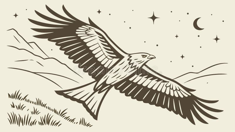 Eagle Soaring Over Mountains Vector Stock Illustrations – 405 Eagle ...
