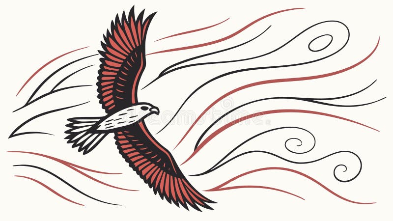 Majestic Eagle Soaring, Powerful Bird in Flight, Vector Design ...