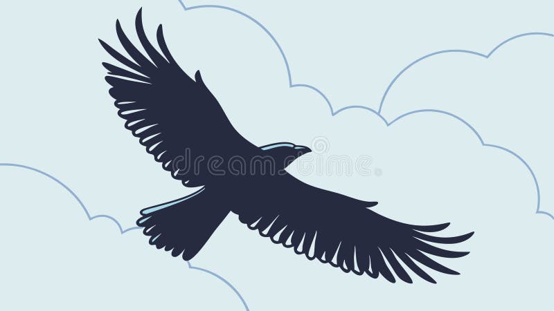 Majestic Eagle Soaring in Sky, Freedom and Power, Vector Design ...