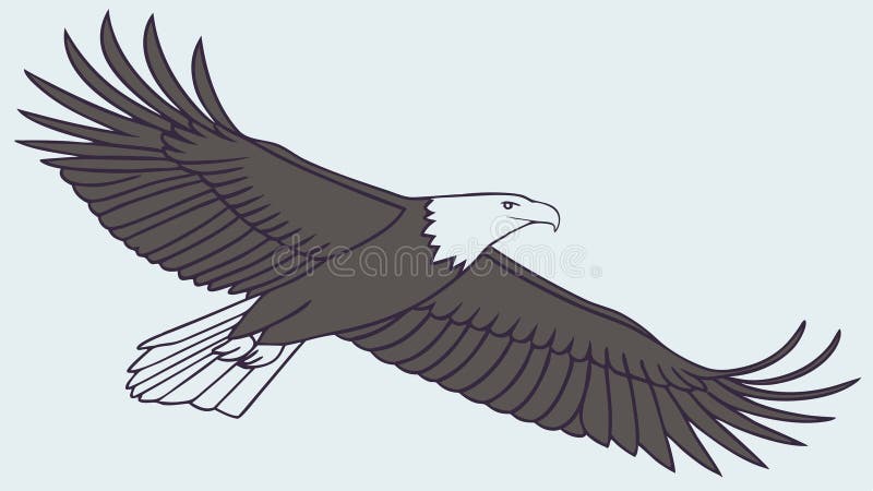 Majestic Eagle Soaring in the Sky, Freedom, Vector Design Generative AI ...