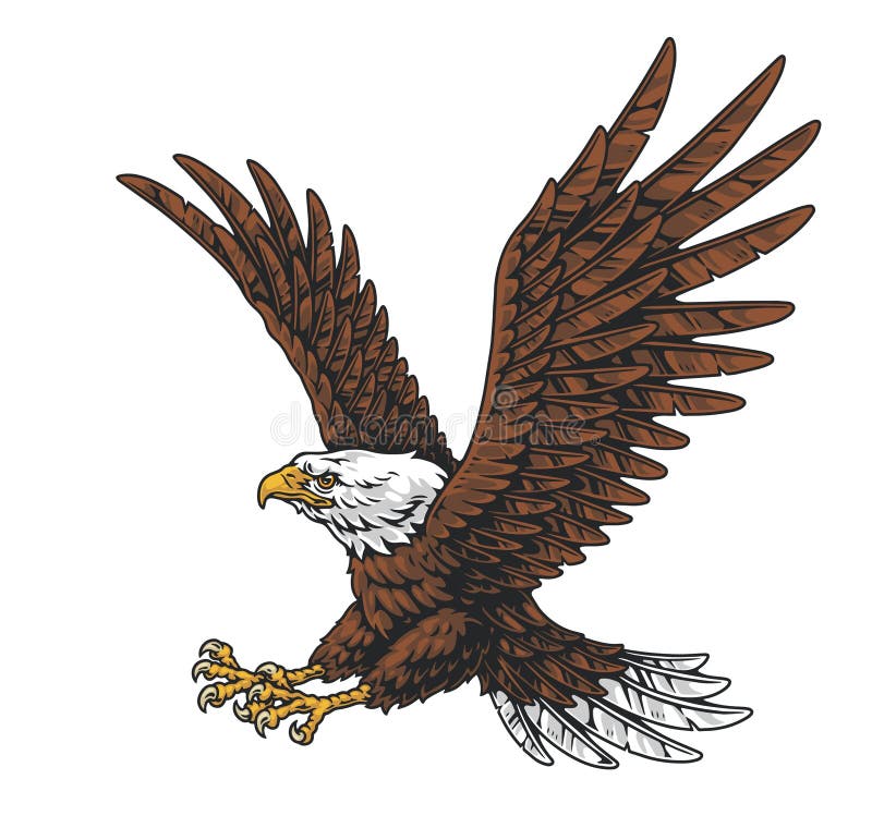 Majestic Eagle Soaring through the Sky Stock Illustration ...