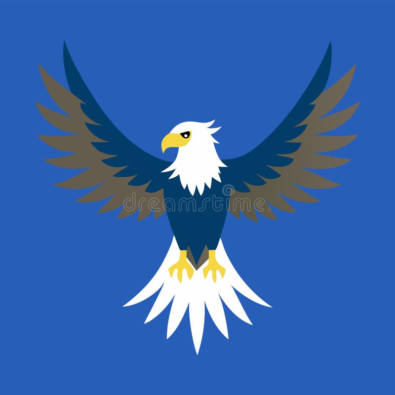 A Majestic Eagle with Wide Spread Wings Stock Vector - Illustration of ...