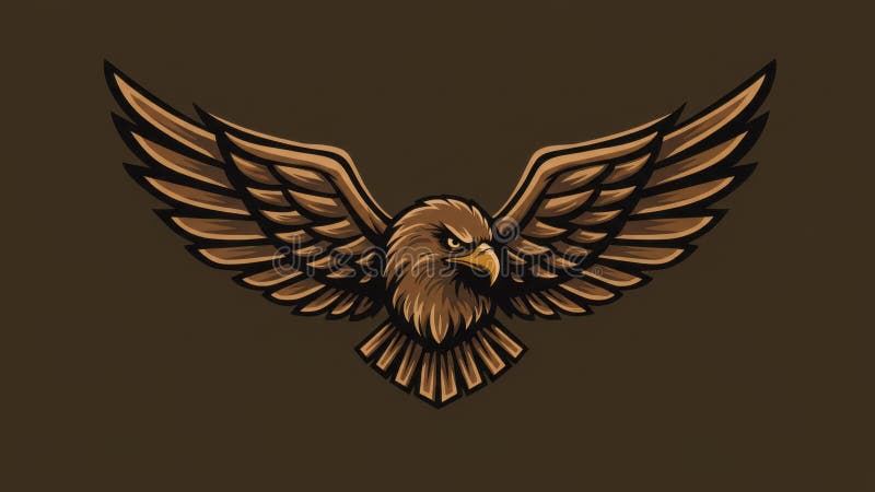 Majestic Eagle Wings stock illustration. Illustration of beak - 373458611