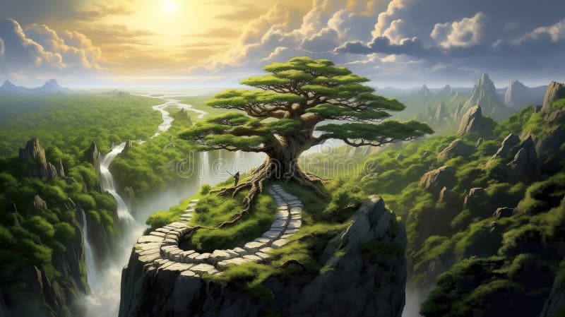 Majestic Endless Road Inspired Anime Tree Wallpaper, Finding the Goal ...