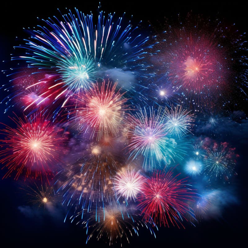 Majestic Explosions: Awe-Inspiring Pyrotechnic Masterpieces Stock Photo ...