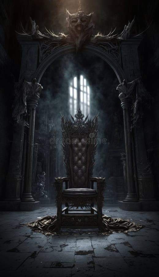 Majestic Fantastic Throne in the Castle of the Darkness Generative AI ...