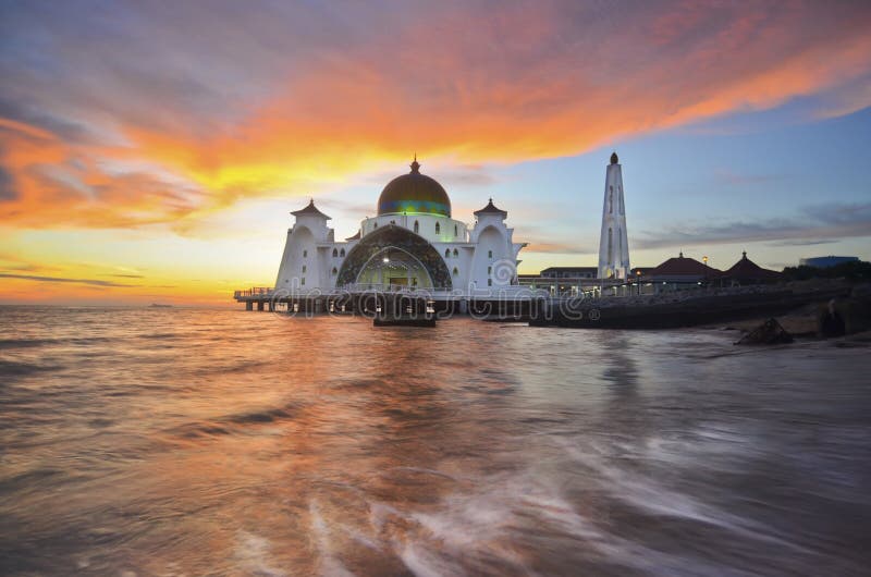 Majestic floating mosque stock photo. Image of building - 35865822
