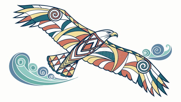 Majestic Geometric Eagle in Flight Vector Artwork, Vector Design ...