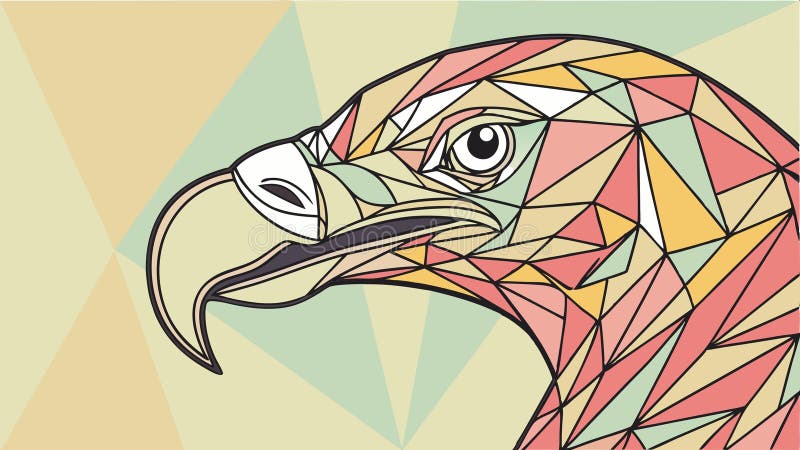 Majestic Geometric Eagle Head Illustration Vector Design Generative AI ...