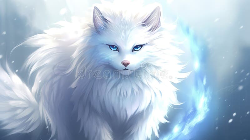 Anime White Cat
