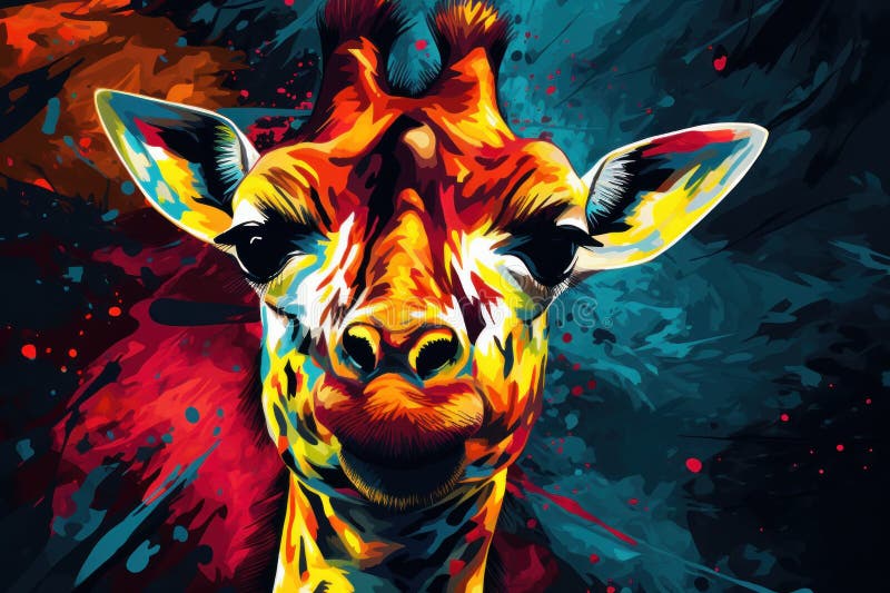 Majestic Giraffe Head. Generate Ai Stock Illustration - Illustration of ...