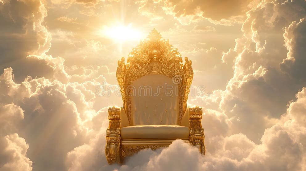 Majestic Golden Throne of God Animation Stock Illustration ...