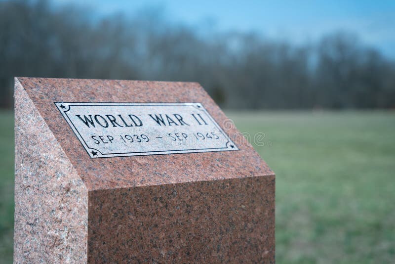 Majestic Granite Monument for World War 2 at a Cemetery Editorial Stock ...