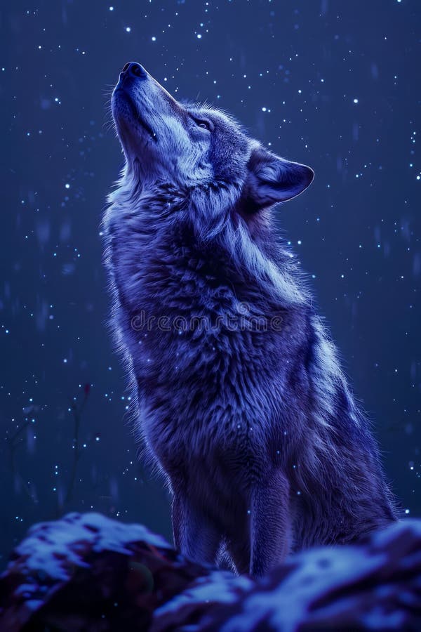 Grey Wolf Howling Wallpaper