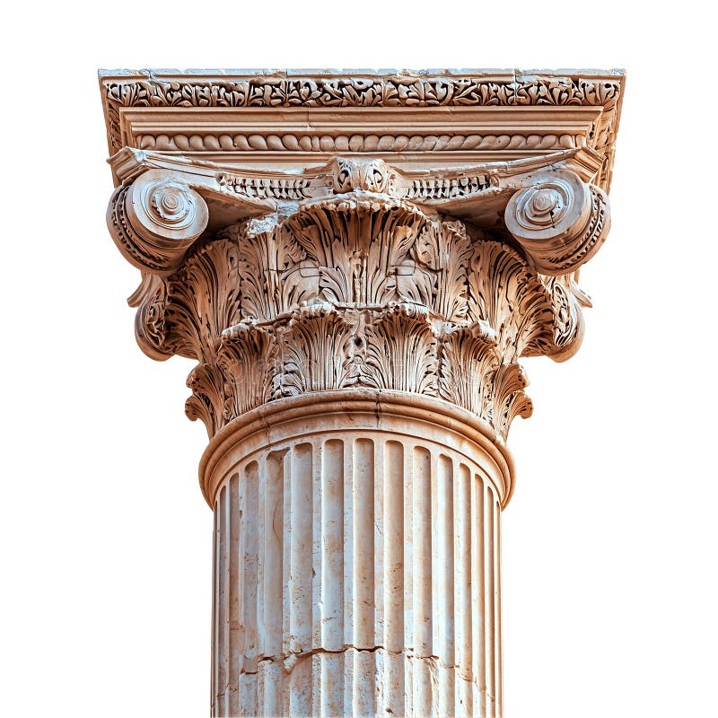 Majestic Greek Column: Architectural Design Element Ionic Stock ...