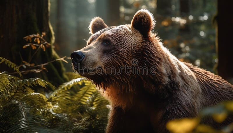 Majestic Grizzly Bear Walking through Alberta Forest Generated by AI ...