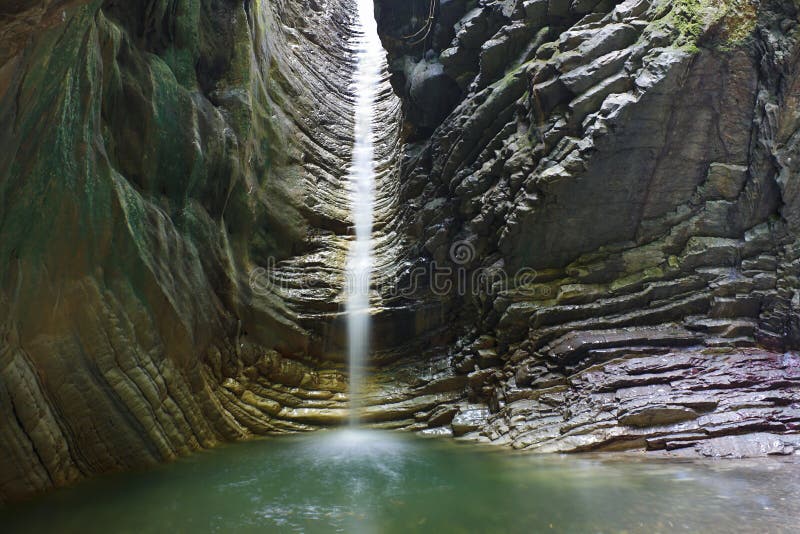 Grotto Waterfall stock image. Image of park, tropical - 2594543