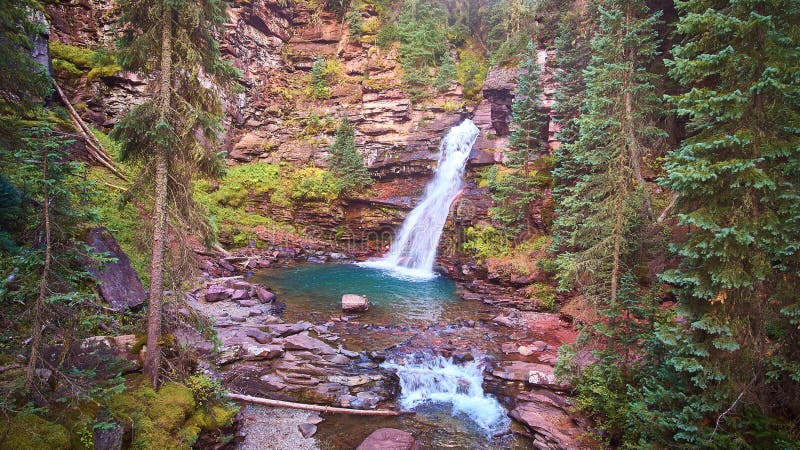 Majestic Hidden Waterfall with Gorgeous Blue Water in Forest with ...