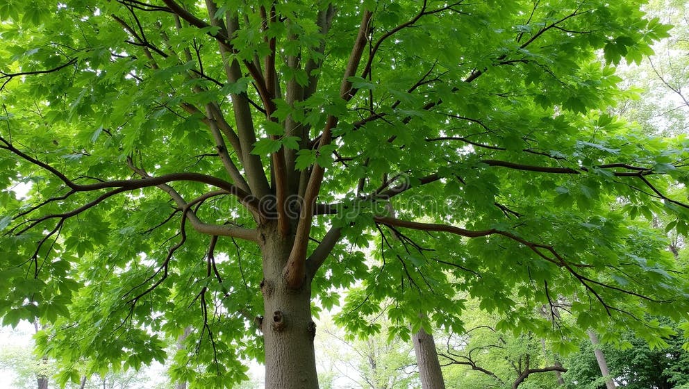 Majestic Hornbeam Tree with Smooth Gray Bark and Dense Canopy Stock ...