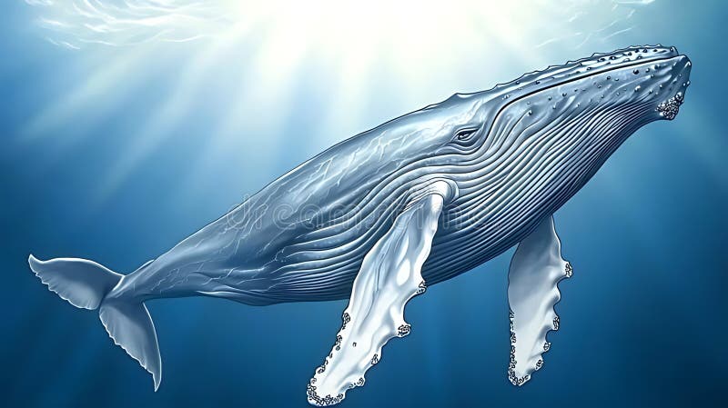 Majestic Humpback Whales Soaring Gracefully Underneath Sunlit Ocean ...