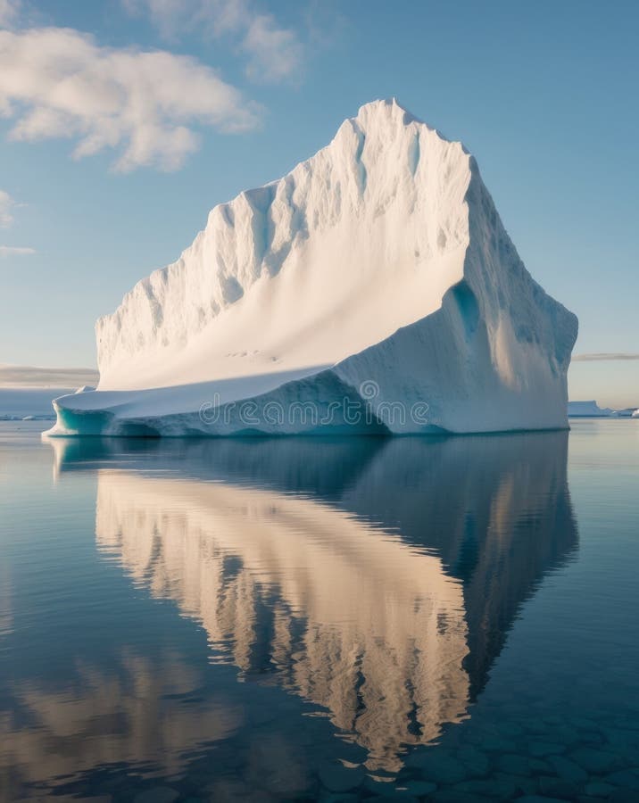 Majestic Iceberg Reflection in Arctic Waters. Stock Photo - Image of ...