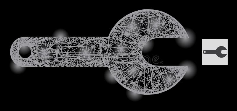 Majestic Irregular Mesh Spanner Tool with Glare Spots Stock Image ...