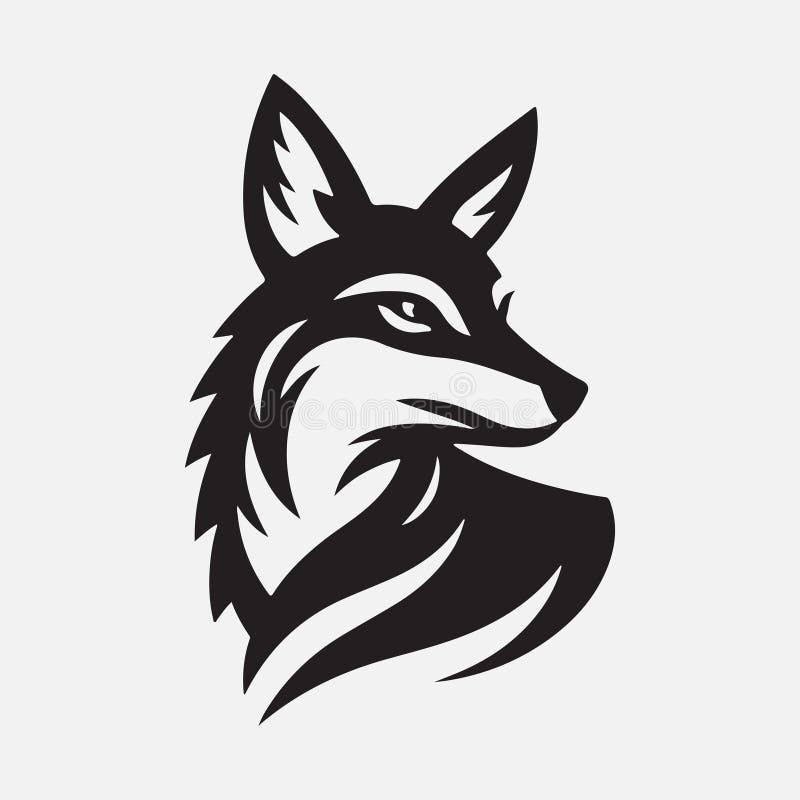 Print Majestic Jackal Silhouette Logo: Emblem of Elegance and ...