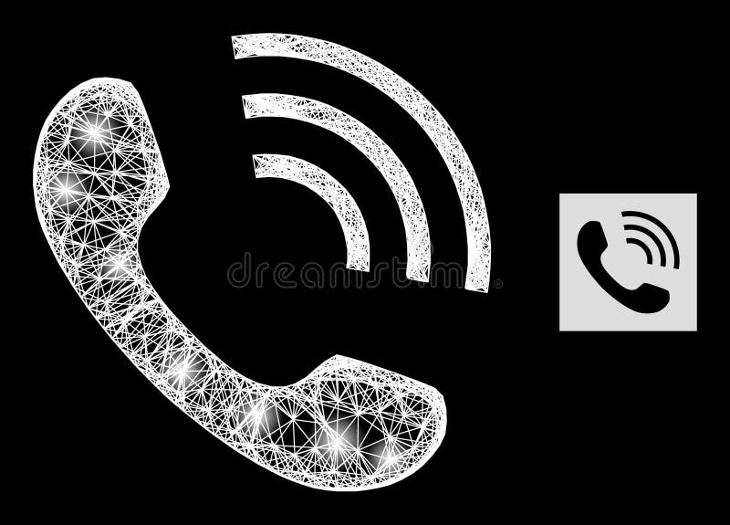 Majestic Linear Mesh Phone Call with Light Spots Stock Vector ...