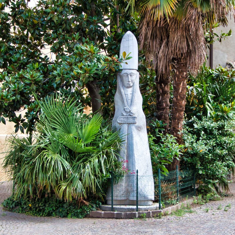 Majestic Marble Statue in Front of a Lush Garden Stock Photo - Image of ...