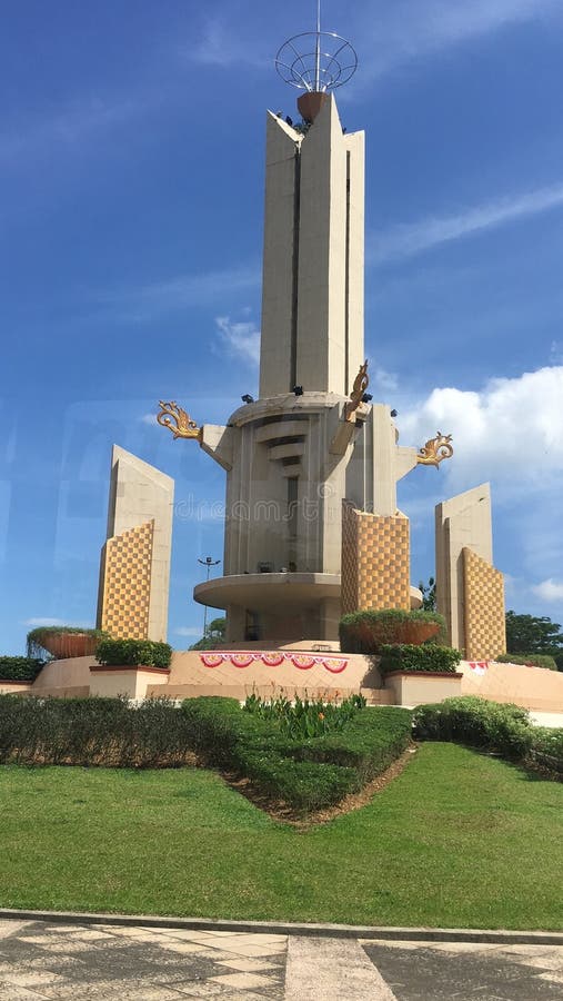 Majestic Monument Under the Blue Sky Stock Photo - Image of facade ...