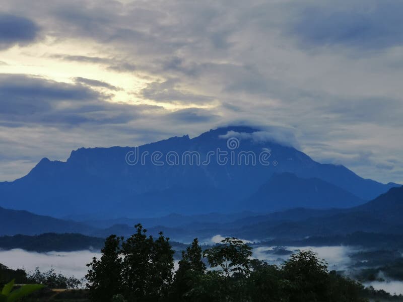 Majestic Mount Kinabalu Sabah. Stock Photo - Image of sabah, horizon ...