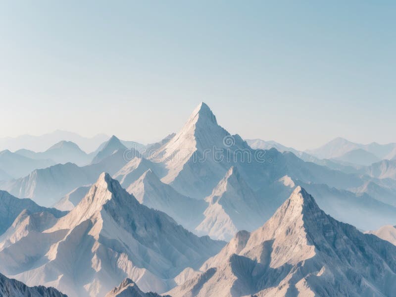 Majestic Mountain Peaks Landscape with Light and Shadow Play, Creating ...