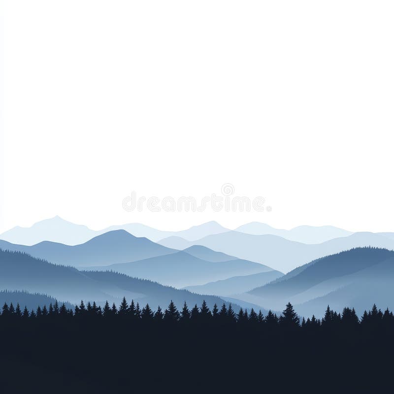 Silhouette Mountain Line Trees Stock Illustrations – 4,911 Silhouette ...