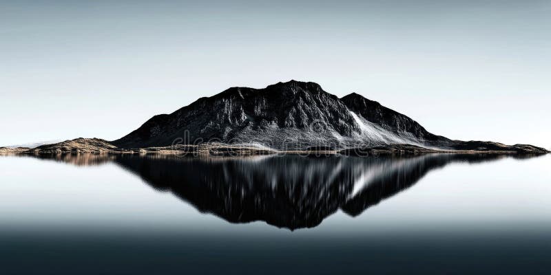 Majestic Mountain Reflection on Calm Lake at Dawn Stock Photo - Image ...