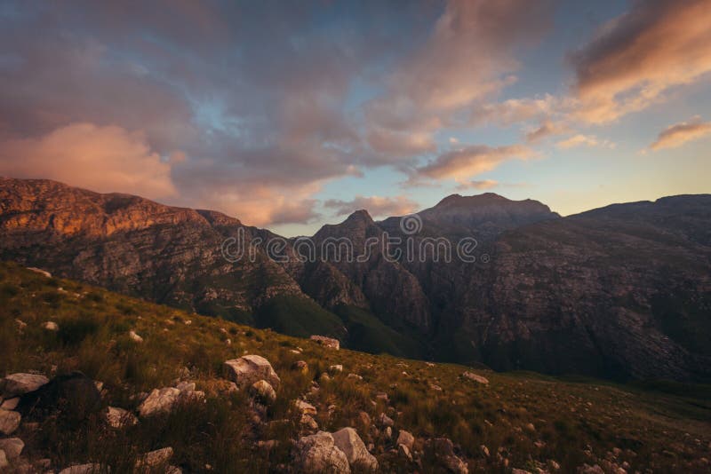 Dramatic Sky Over Jonkershoek Nature Reserve Stock Image - Image of ...