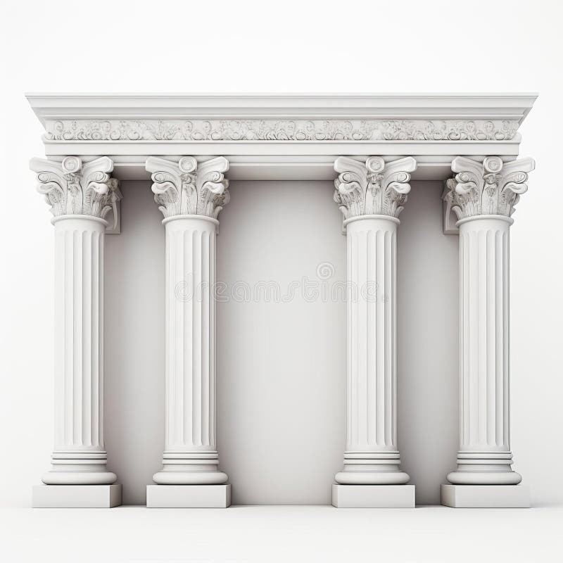Majestic Neoclassical Architectural Structure with Ornate Cornice ...