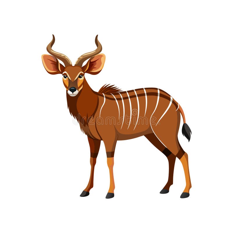 Majestic Nyala Color Illustration Stock Illustration - Illustration of ...