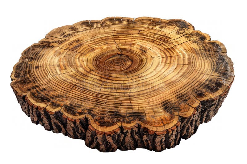 Majestic Oak Tree Stump, Concentric Rings, Grainy Texture Stock Photo ...