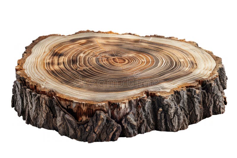 Majestic Oak Tree Stump, Concentric Rings, Grainy Texture Stock Photo ...