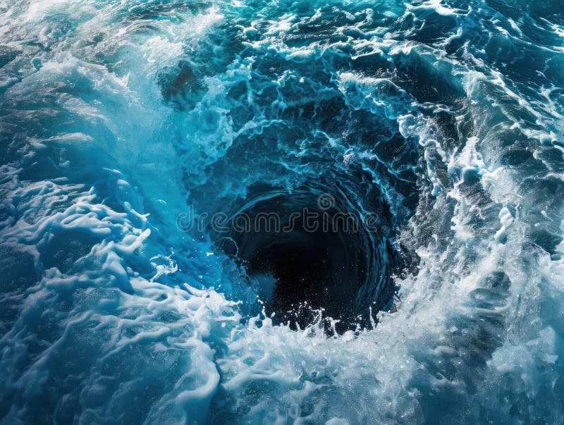 Majestic Ocean Whirlpool stock illustration. Illustration of aquatic ...