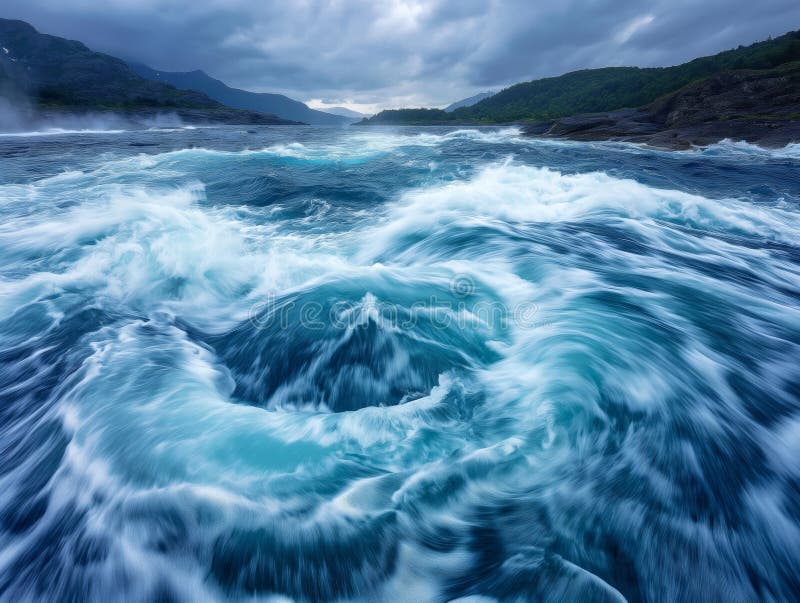 Majestic Ocean Whirlpool stock image. Image of meeting - 309732221
