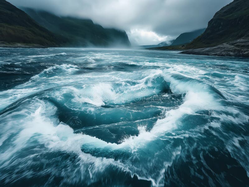 Majestic Ocean Whirlpool stock image. Image of foam - 309732399