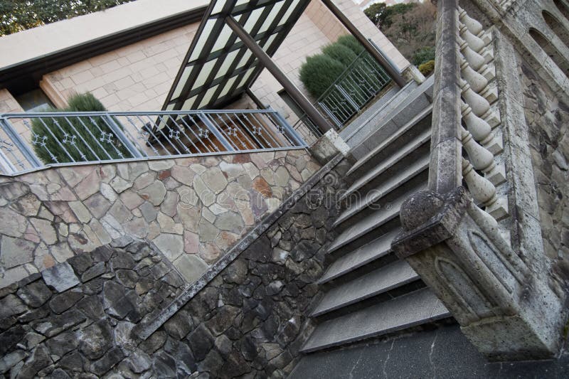 Majestic Old Stone Staircase Pattern Stock Image - Image of details ...